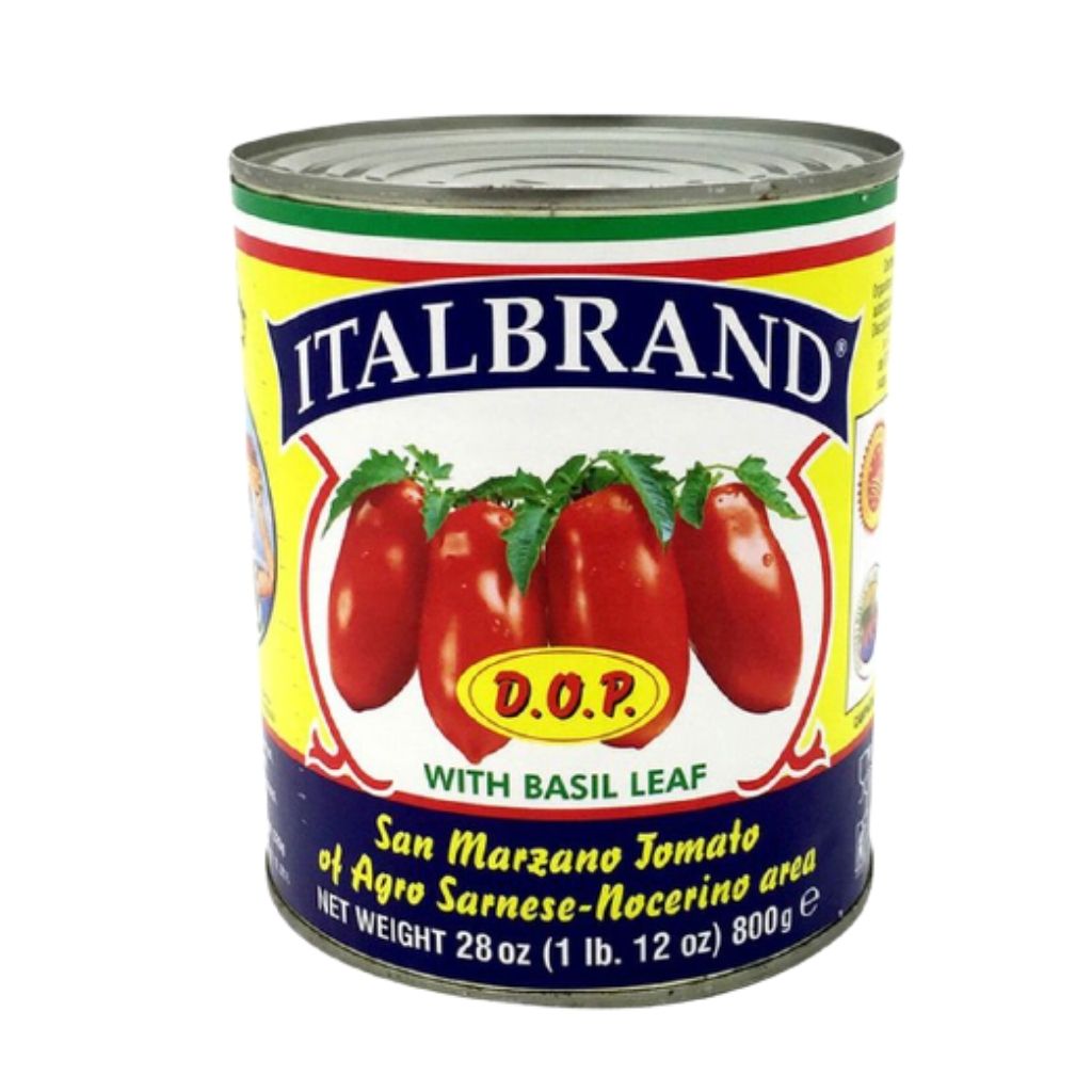 Italbrand San Marzano DOP Peeled Tomatoes with Basil Leaf, 28 oz ...